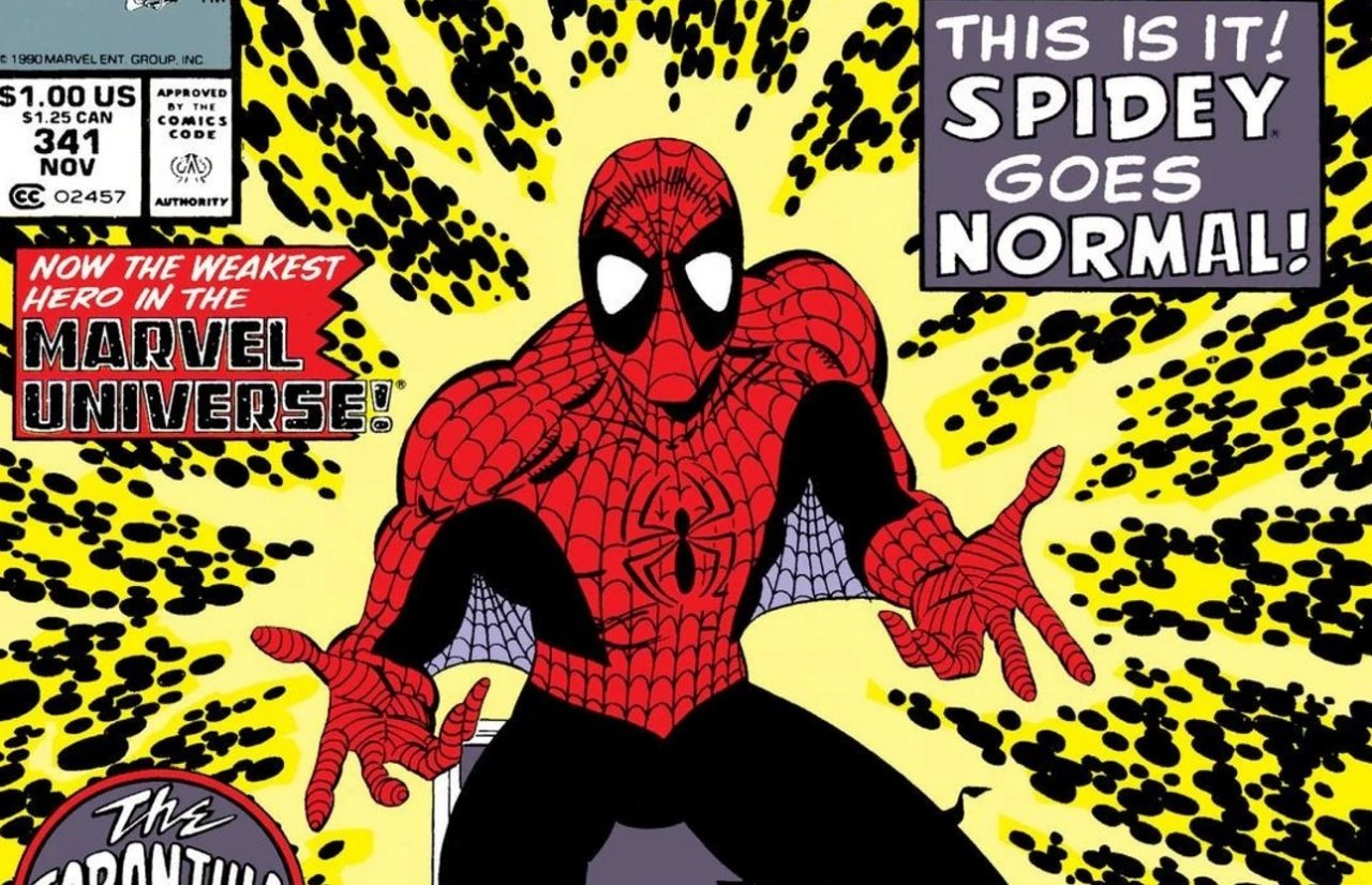 Spider-Man, cuando pierde sus poderes.